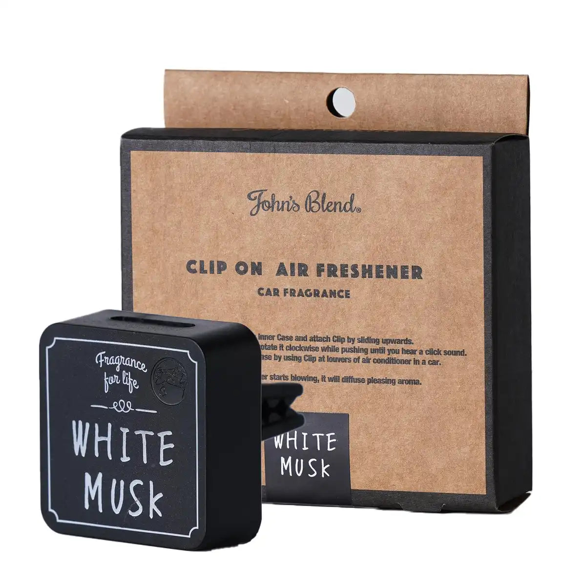 JohnS Blend White Musk Car Air Conditioner Vent Clip-On Air Freshener