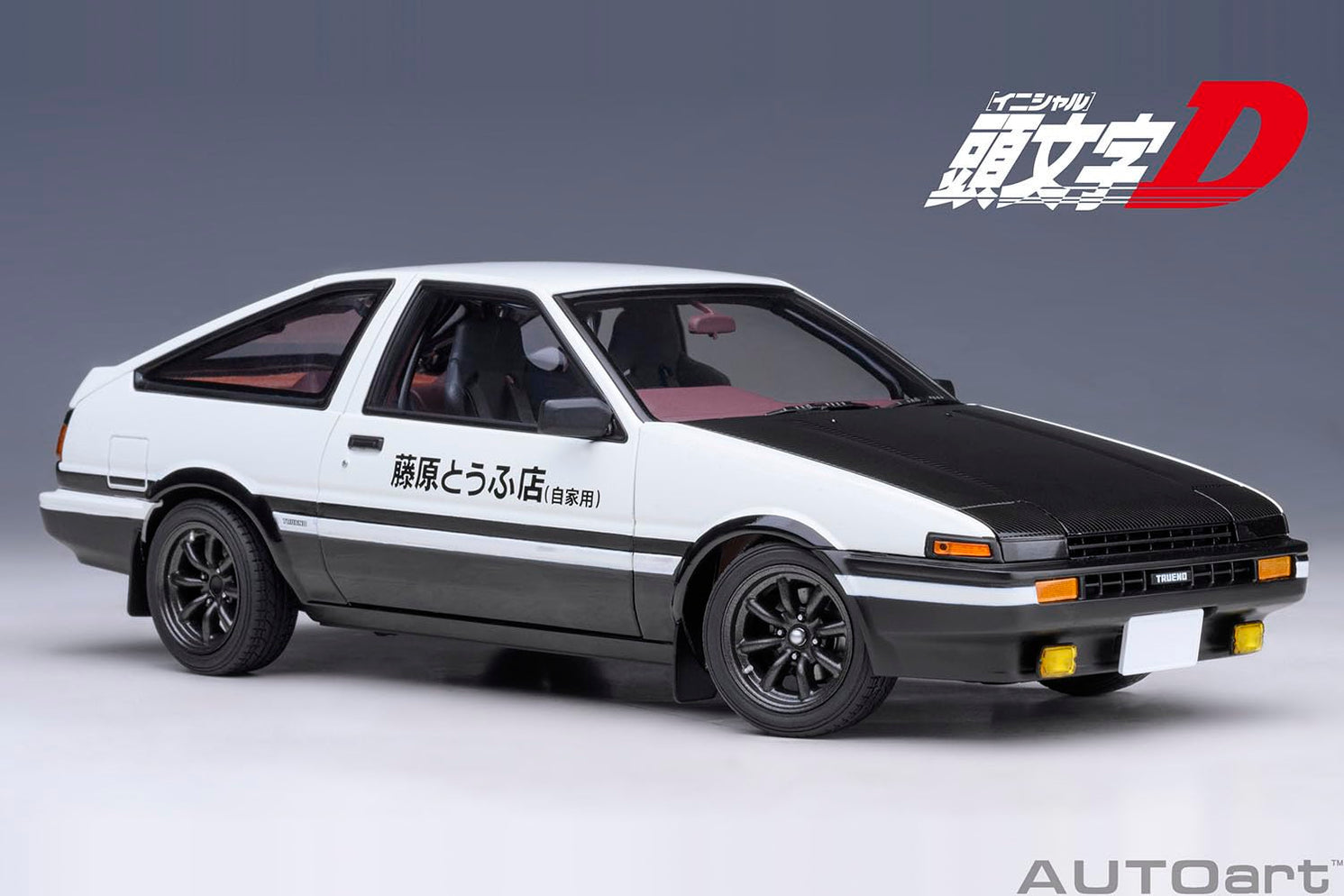 Autoart 1/18 Scale Toyota Sprinter Trueno AE86 Initial D Project D Fin