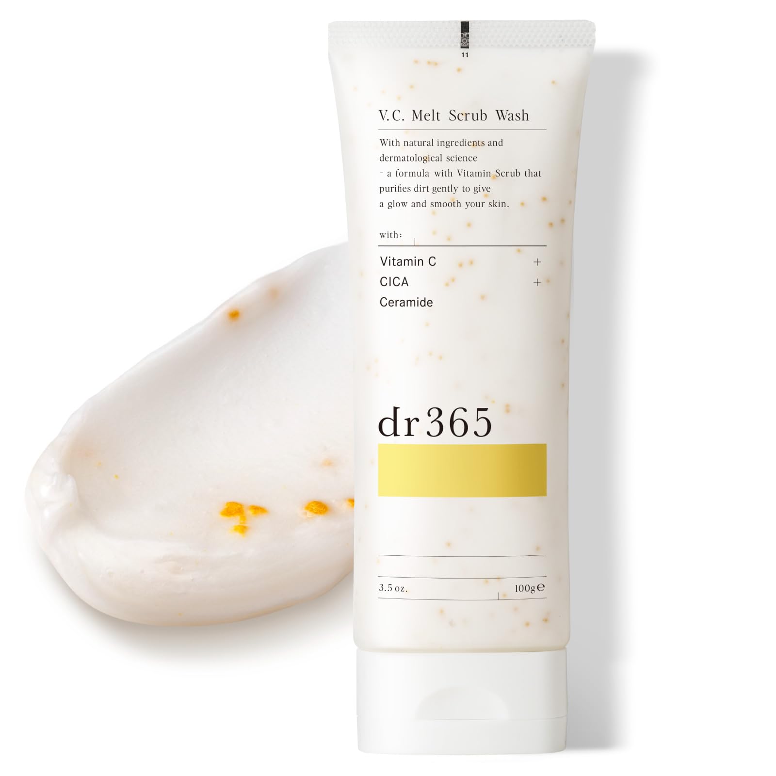 Dr365 Vc Melt Scrub Wash: Vitamin C Foam for Sensitive Skin 100G