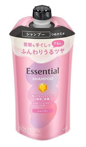 Kao Essential Soft and Glossy Shampoo Refill 300ml for Silky Hair