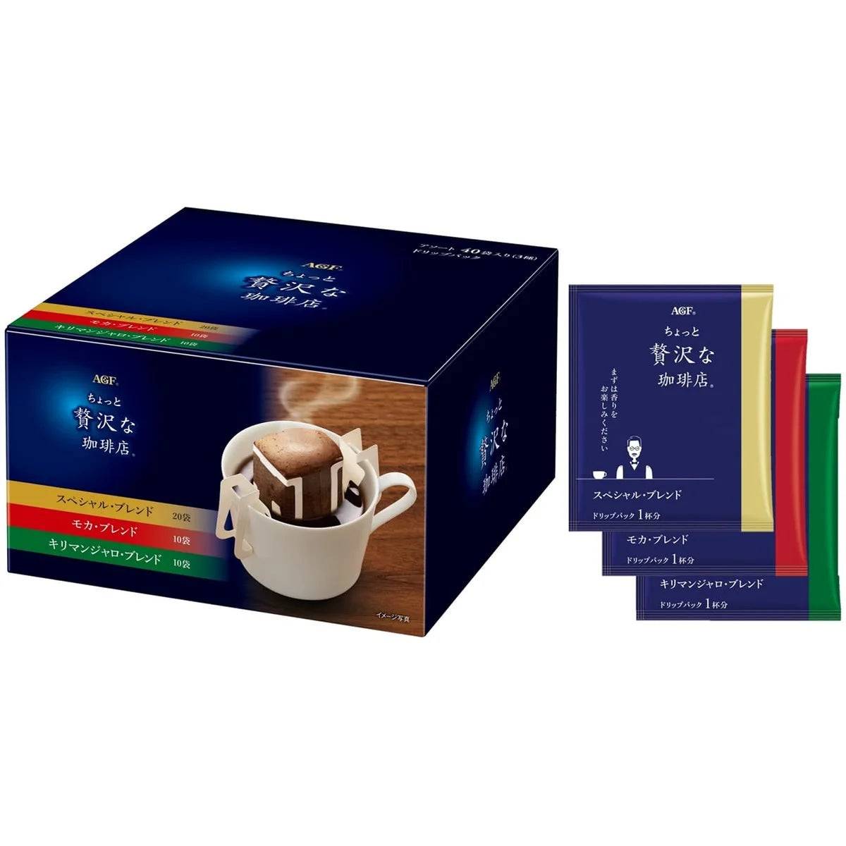 Agf Drip Coffee Pack Assorted 40 Bags - Luxurious Coffee Shop Petit Gi