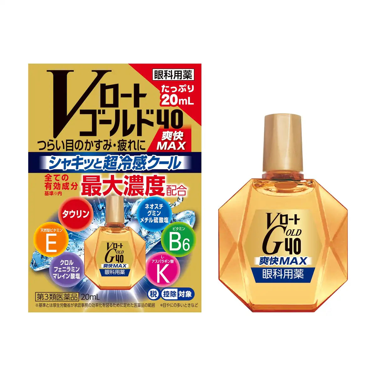 V-Rohto Gold 40 Refreshing Eye Drops 20ml by Rohto Pharmaceutical