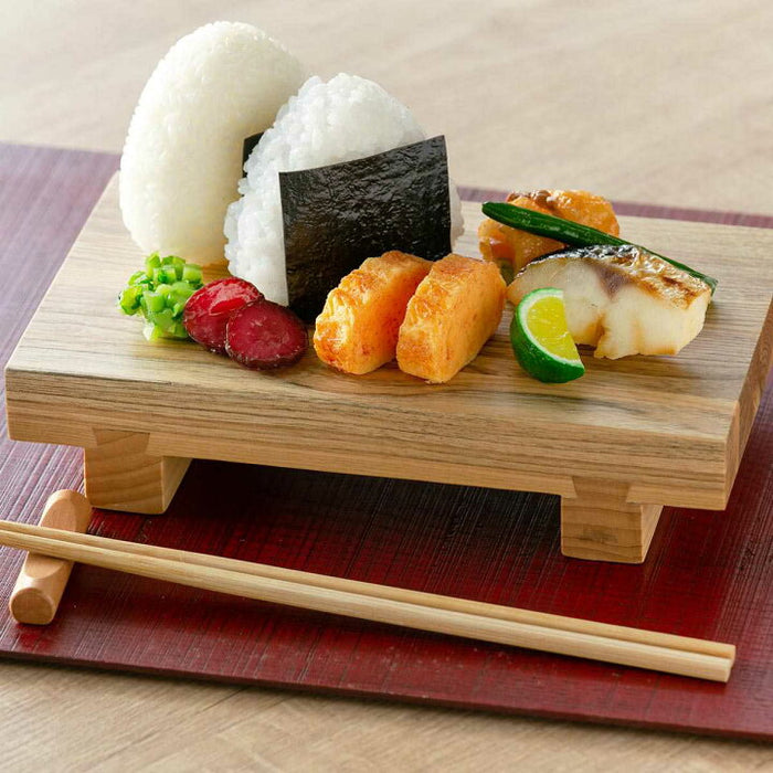 Shimojima Hinoki Cypress Wooden Sushi Geta Plate For 1 serving (Small)