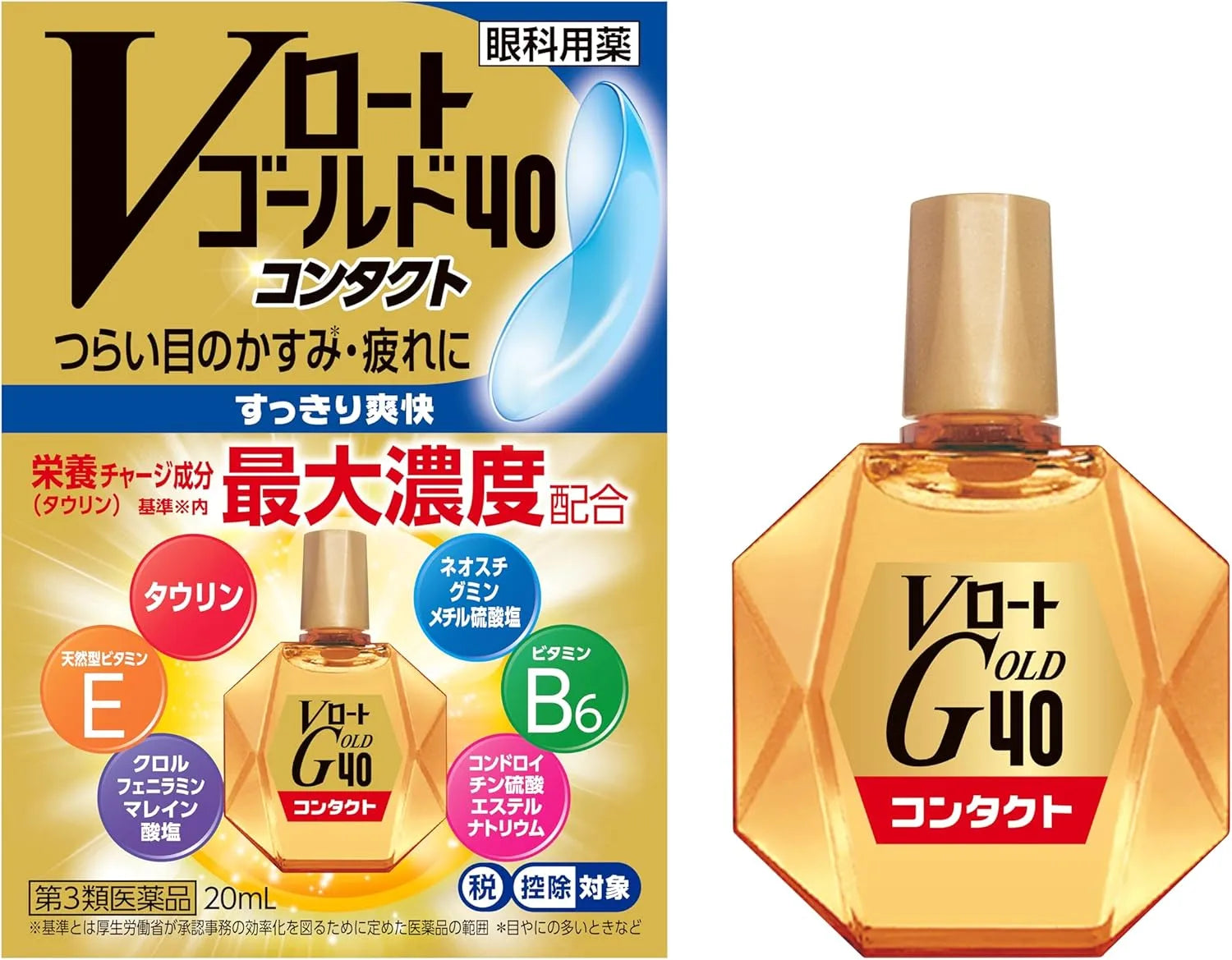 V Rohto Gold 40 Contact Eye Drops 20mL Effective Relief by Rohto Pharm