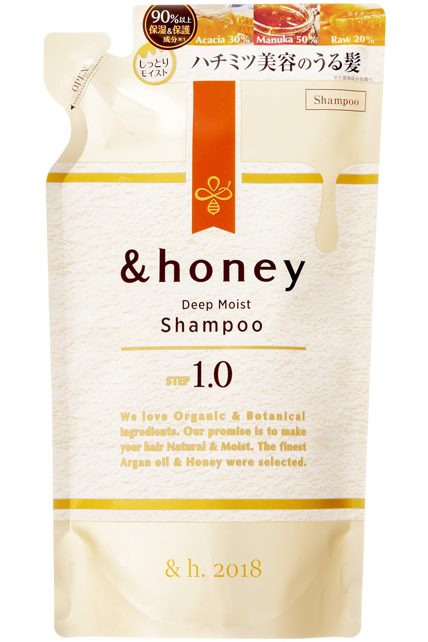 Honey Deep Moist Shampoo Refill Japan 350Ml Super Moist Organic Intens