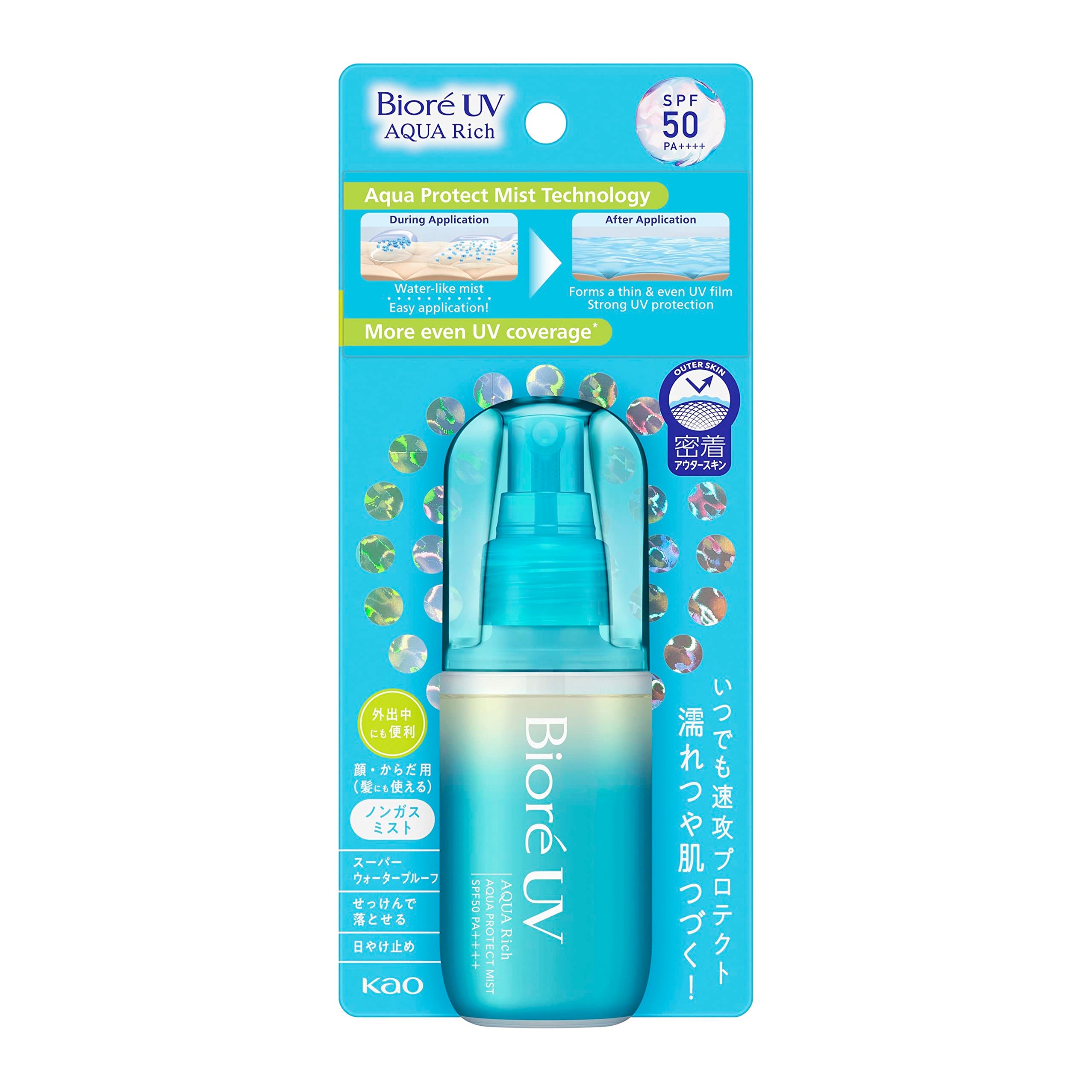 Biore Japan Uv Aqua Rich Aqua Protect Spray Mist 60ml