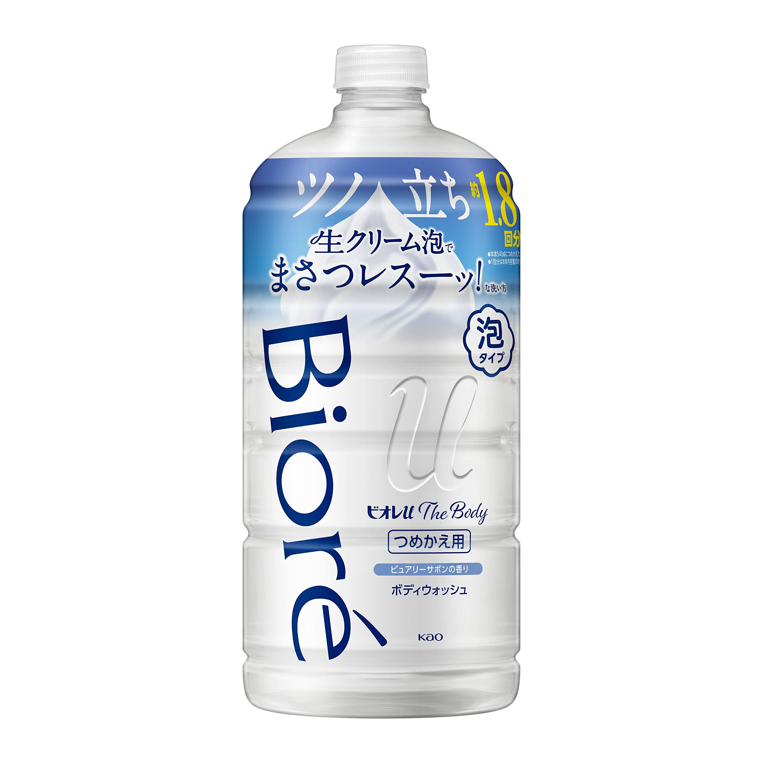 Biore U The Body Foam Soap Refill 780Ml Fresh Cream Japan Highly Lubri