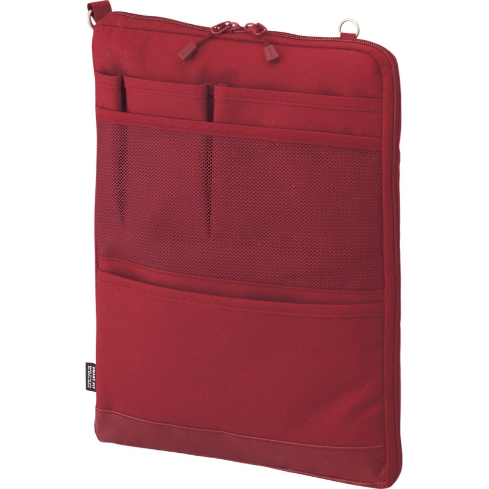Lihit Lab Red A7683-3 A4 Vertical Bag In Bag Japan