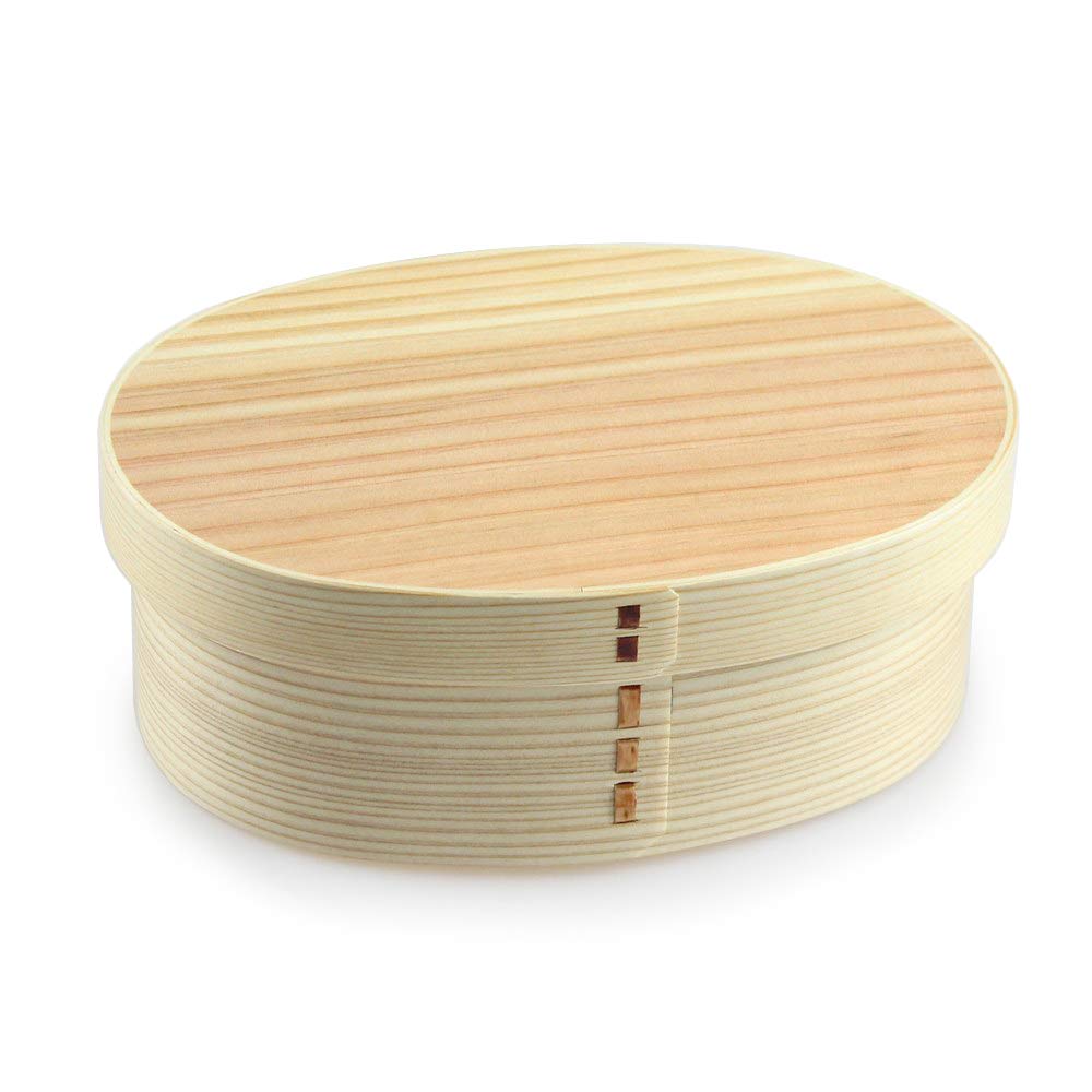 Japan Eemon Festival Oval Bento Box Natural Finish - Matsuri No Eemon