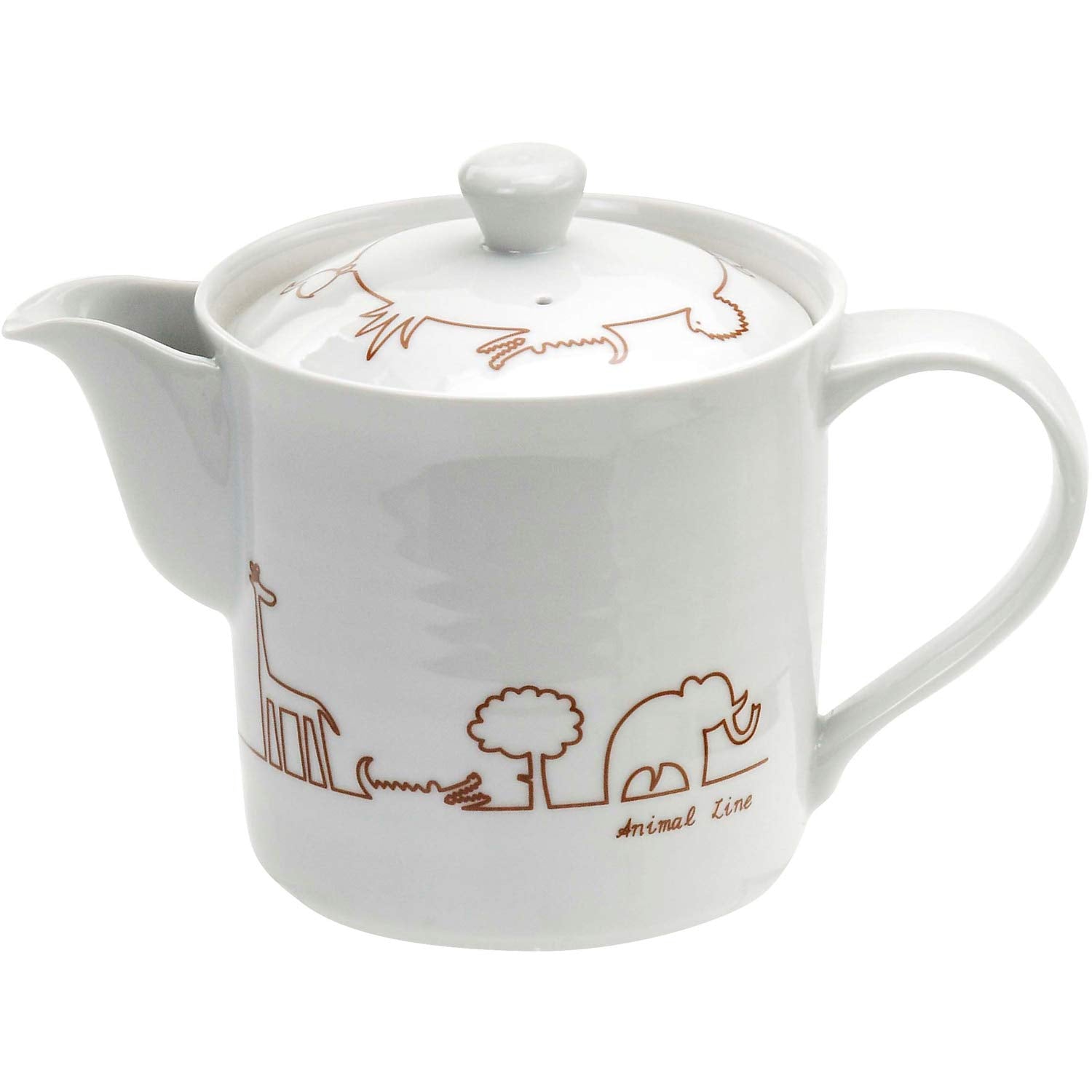 Itsumi Pottery Mino Ware Mh Pot Large Animal Line Brown 052046 Made In