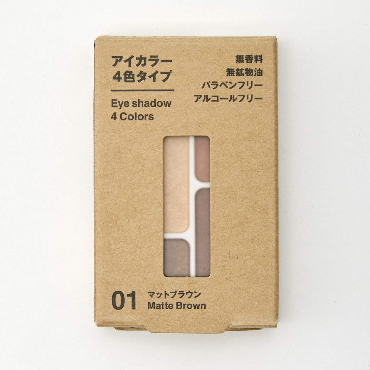 Muji Matte Brown Eye Color Quad 4.5G Glam Style Eye Shadow Palette
