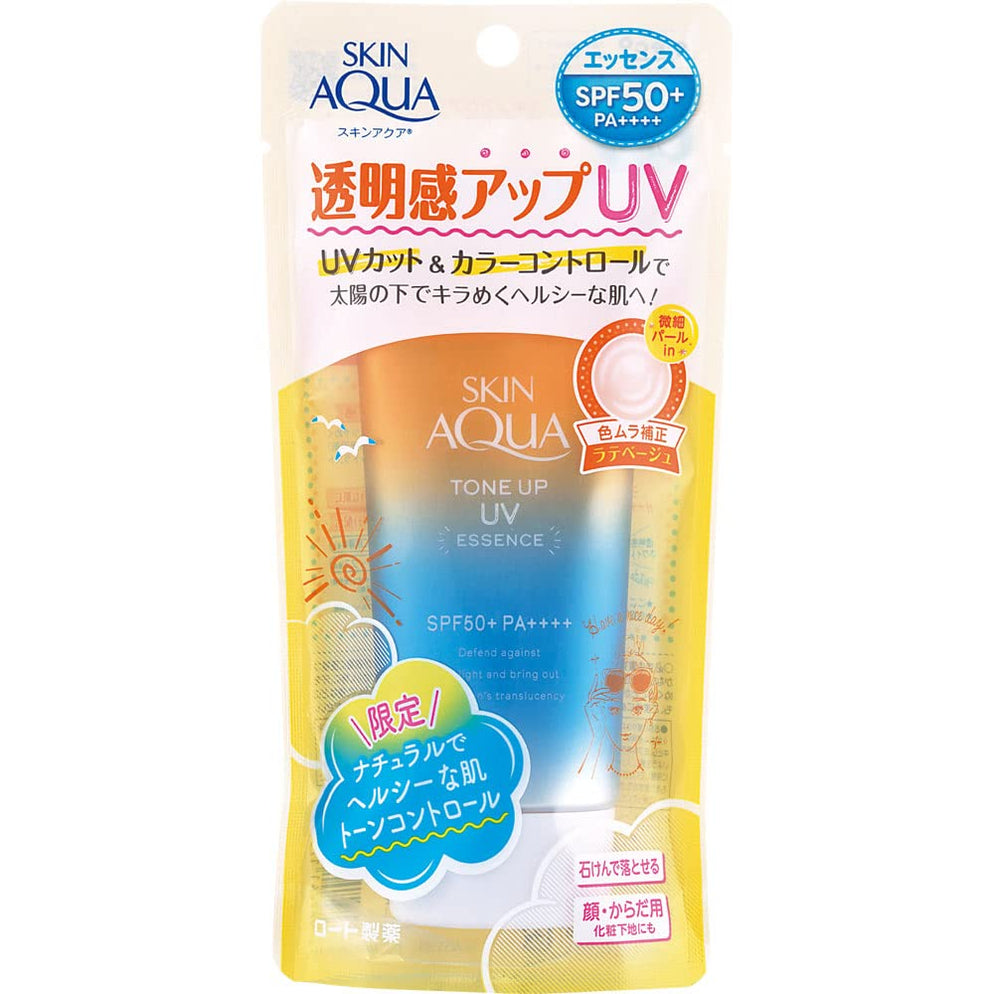 Skin Aqua Tone Up Uv Essence Latte Beige Sunscreen 80G (Spf50+ Pa++++)