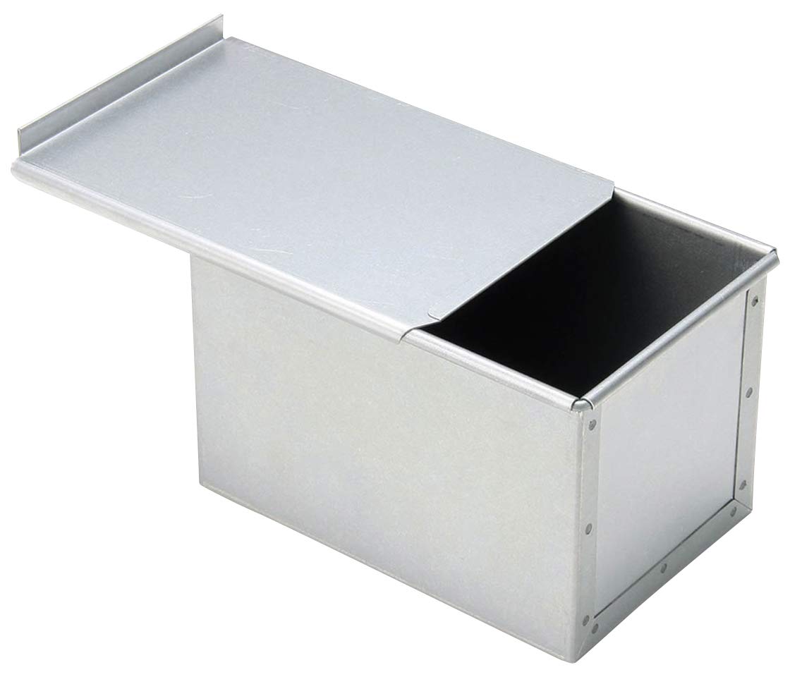 Tiger Crown 1.5 Loaf Square Bread Mold Silver W/ Lid - Japanese Bakery